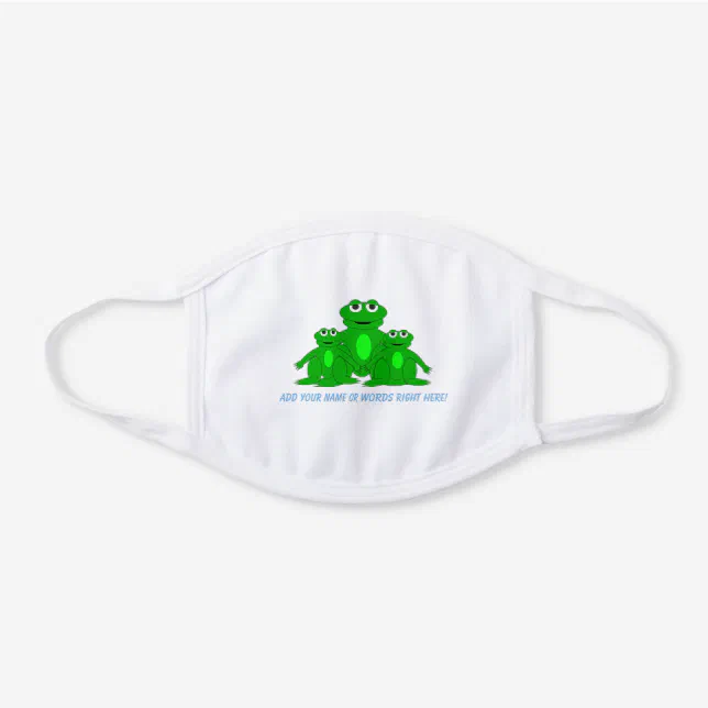 Custom Frog Cloth Face Mask | Zazzle