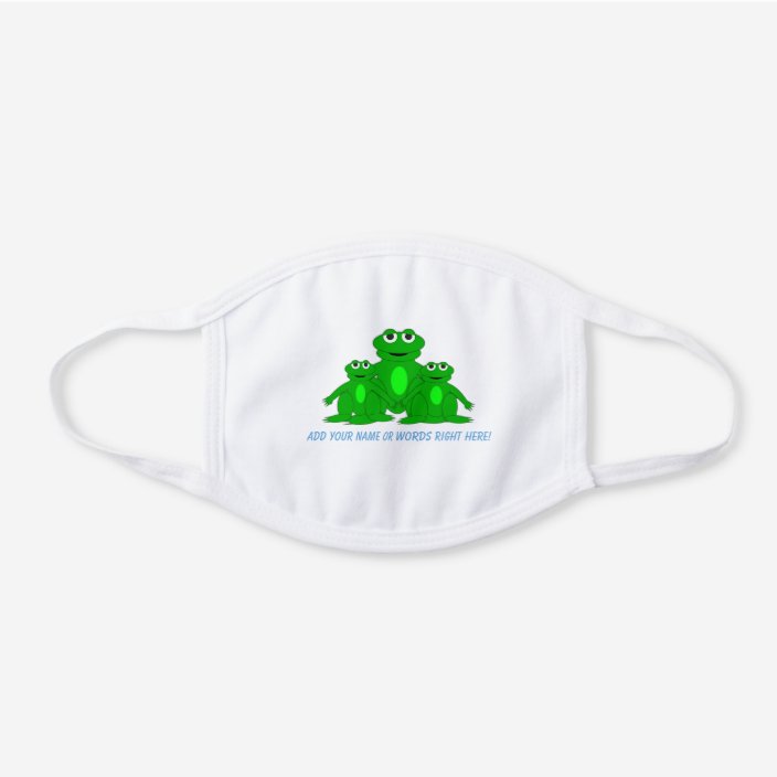 Custom Frog Cloth Face Mask | Zazzle.com