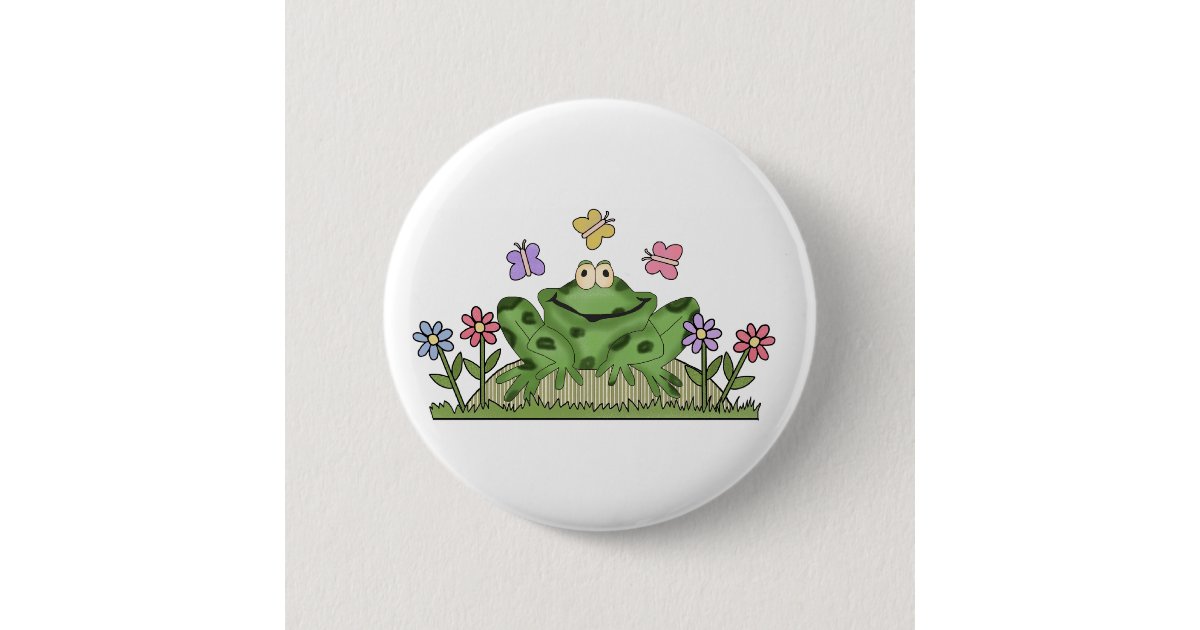Custom Frog Hopper Button | Zazzle