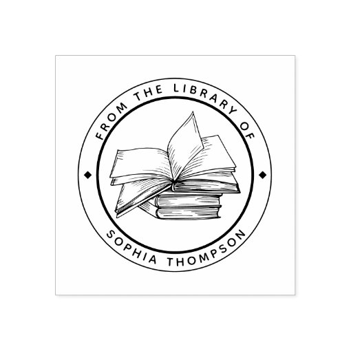 Custom From The Library Of Rubber Stamp | Zazzle