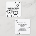 Custom Fun Simple Cute Dog Cat Bird Pet Service Square Business Card ...