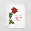 Custom Funeral Memorial Card with Prayer and Rose | Zazzle