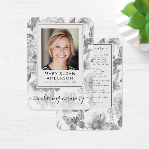 Custom Funeral Prayer Card Photo | Zazzle