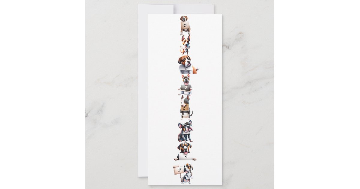 Custom Funny Dogs with Signs Countdown New Year's Holiday Card | Zazzle