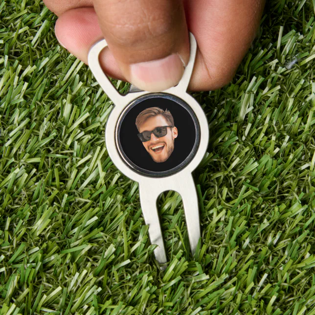 Custom Funny Men Face Cut Out Photo Golf Marker Divot Tool | Zazzle