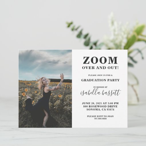 Custom Funny Quote Photo Graduation Invitation | Zazzle