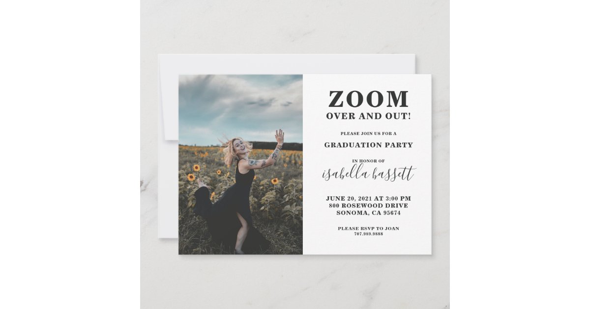 Custom Funny Quote Photo Graduation Invitation | Zazzle