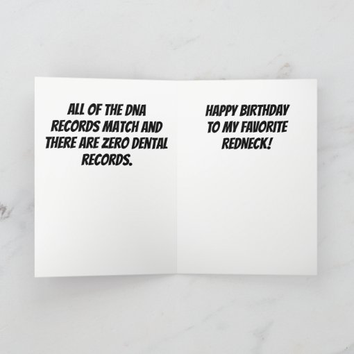 Custom Funny Redneck Detective Joke Birthday Card | Zazzle