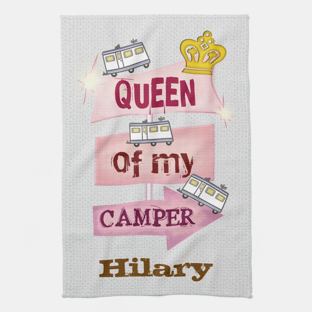 Custom Funny RVing Trailer Camp Kitchen Towels | Zazzle