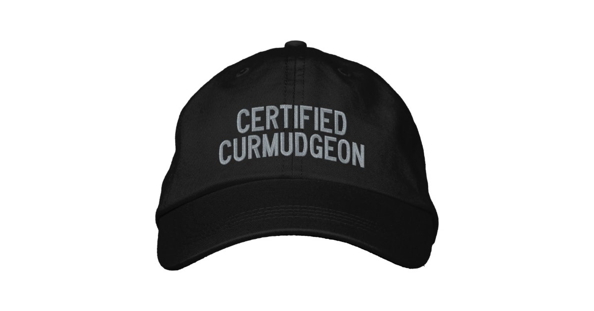 Custom Funny Sarcastic Curmudgeon Humor Cranky Dad Embroidered Baseball ...