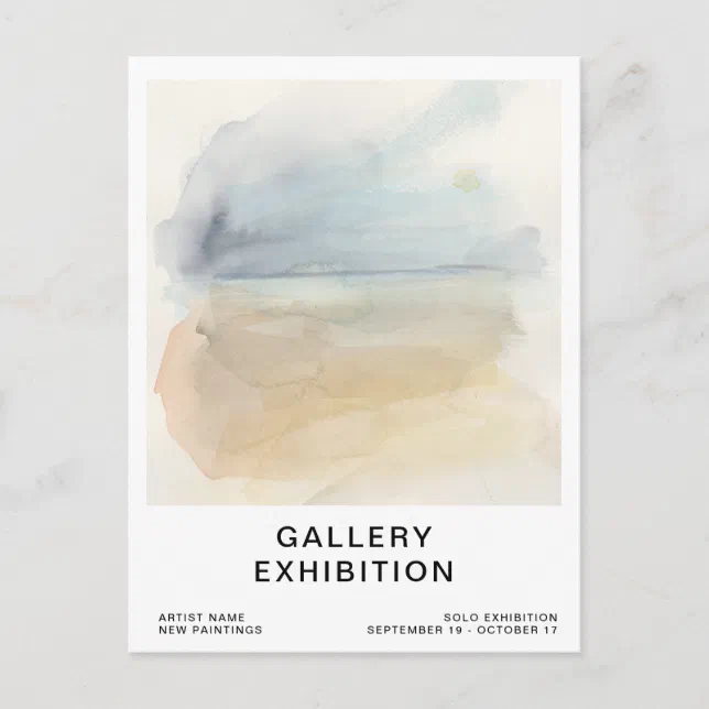 Custom Gallery Exhibition Invitation Template Postcard | Zazzle