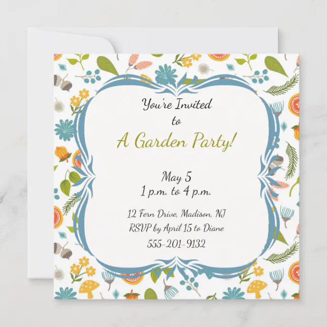 Custom Garden Party Invitation | Zazzle