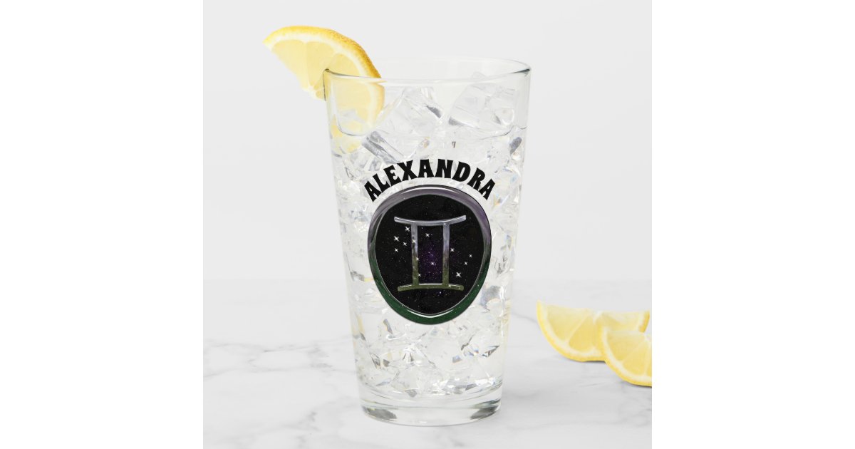 Custom Gemini Glass | Zazzle