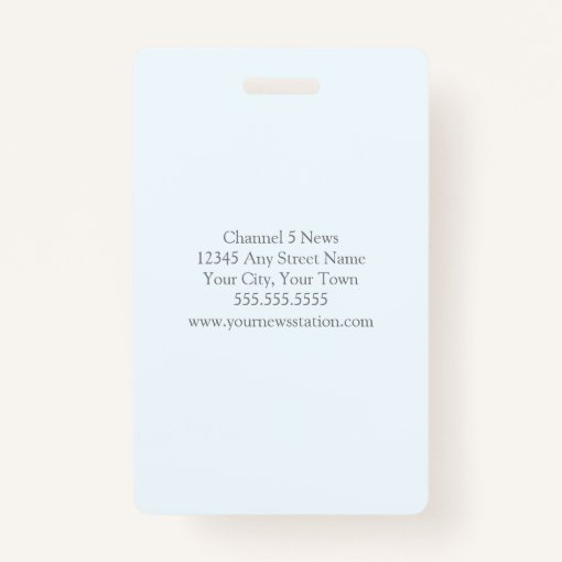 Custom Geometric Reporter Photographer Press ID Badge | Zazzle