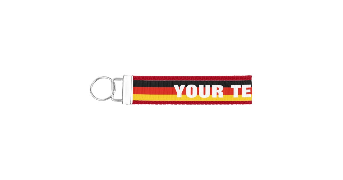 Custom German flag wrist keychains for Germany | Zazzle