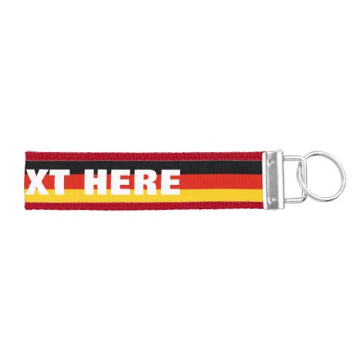 Custom German flag wrist keychains for Germany | Zazzle