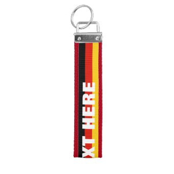Custom German flag wrist keychains for Germany | Zazzle