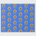 Custom Get Well Soon, Yellow Flowers on Royal Blue Wrapping Paper | Zazzle