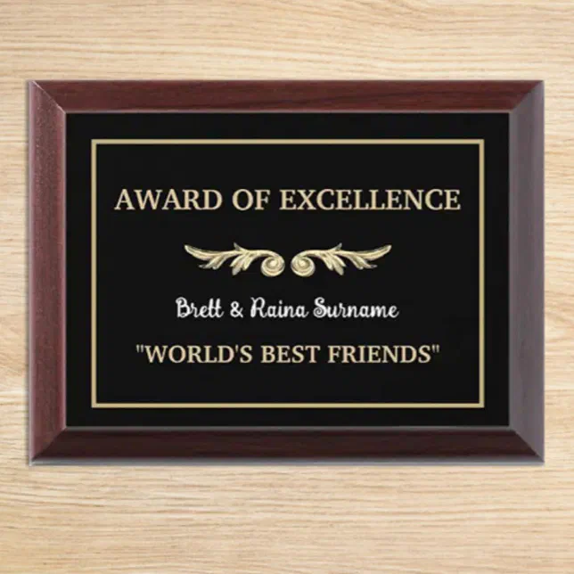 Custom Gift! Best Friends Award Plaque | Zazzle