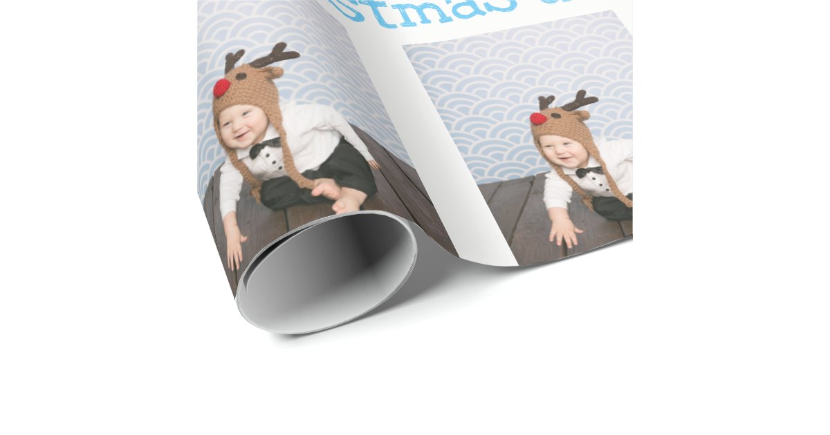 Custom gift wrapping paper with photo and text | Zazzle