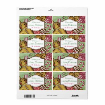 Custom Gingerbread Christmas Labels | Zazzle