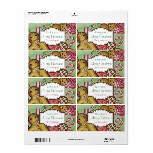 Custom Gingerbread Christmas Labels | Zazzle