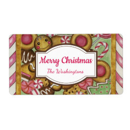 Custom Gingerbread Cookie Christmas Gift Labels | Zazzle