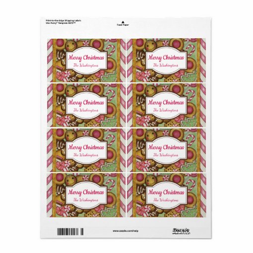Custom Gingerbread Cookie Christmas Gift Labels | Zazzle