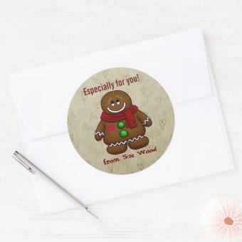 Custom Gingerbread Gift Tag Stickers | Zazzle