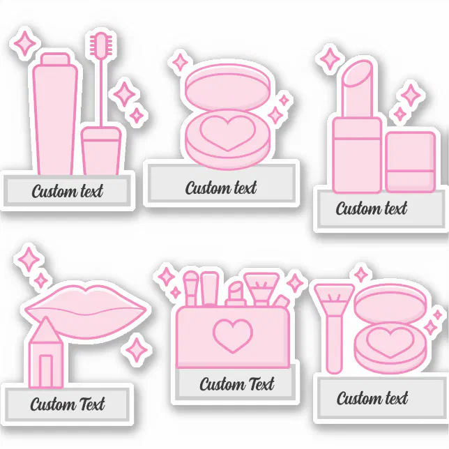 Custom girly stuff, makeup sticker, lipstick stick sticker | Zazzle