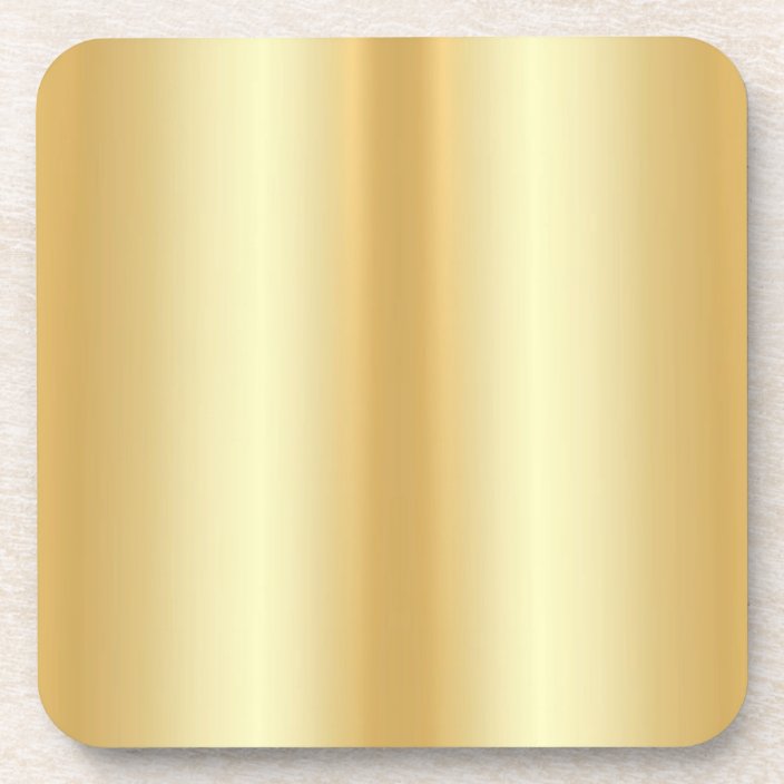 Custom Glamorous Gold Look Blank Template Modern Beverage Coaster ...