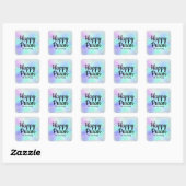 Custom Glitter Pastel Jewish Happy Purim Square Sticker | Zazzle