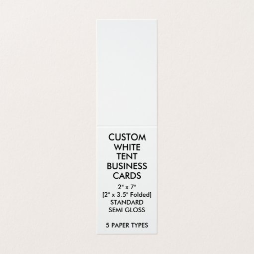 Custom GLOSSY Tent Folded Business Cards 2" x 3.5" | Zazzle