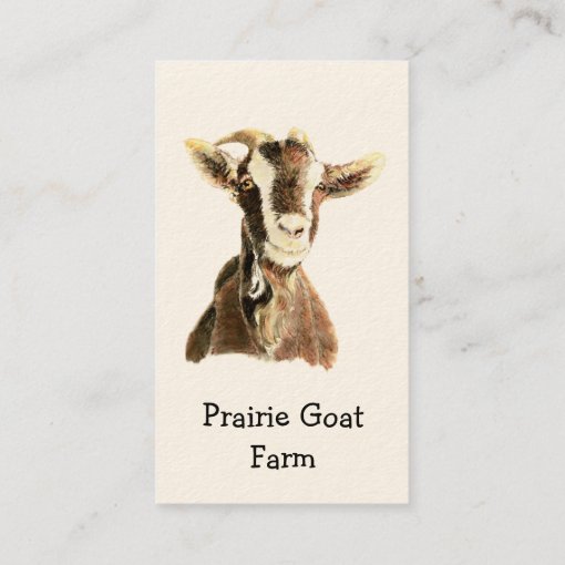 Custom Goat Farm Animal Business Card | Zazzle