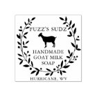 Custom Goat Milk Wreath Rubber Stamp | Zazzle