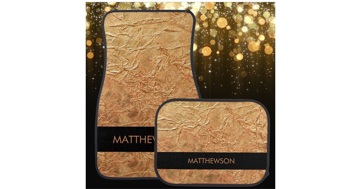 Custom Gold Car Floor Mat | Zazzle