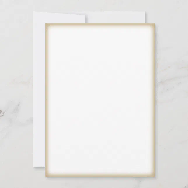Custom Gold Edge Invitation Card - Make Your Own | Zazzle