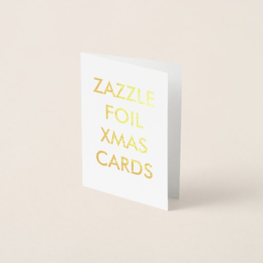 Custom Gold Foil Christmas Card | Zazzle.com