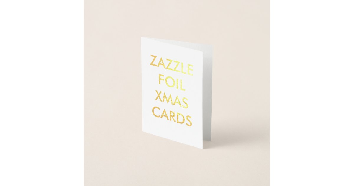 Custom Gold Foil Christmas Card | Zazzle