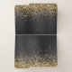 Custom Gold Glitter Black Sparkle Monogram File Folder | Zazzle