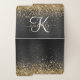 Custom Gold Glitter Black Sparkle Monogram File Folder | Zazzle