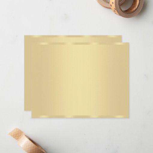 Custom Gold Look Blank Template Modern Elegant | Zazzle