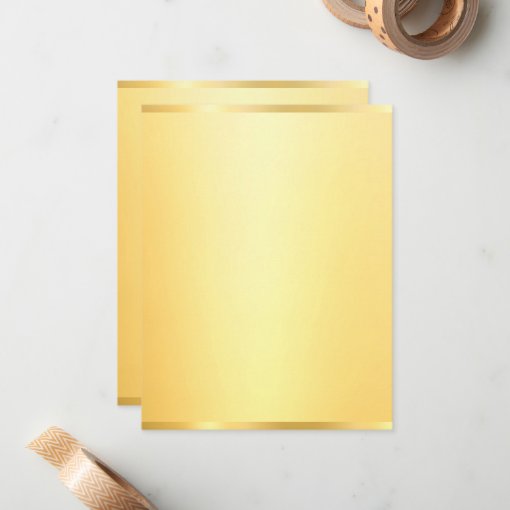 Custom Gold Look Modern Elegant Blank Template | Zazzle