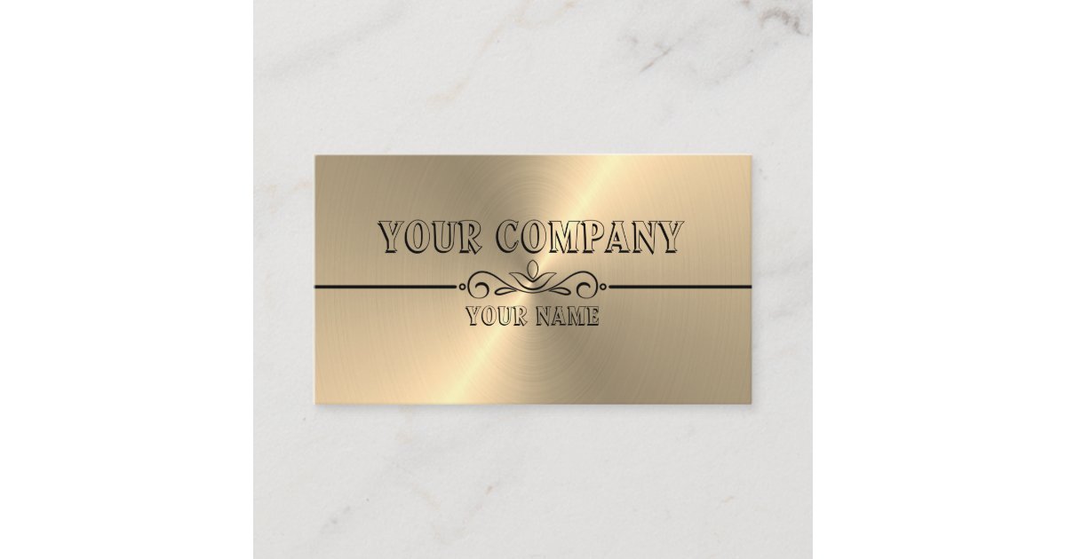 Custom Gold Metallic Finish Business Card | Zazzle