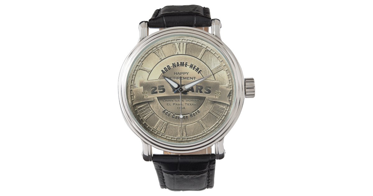 Custom Gold Retirement Watch | Zazzle