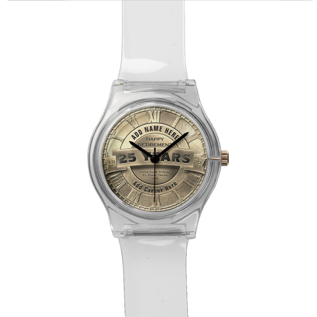 Custom Gold Retirement Watch | Zazzle