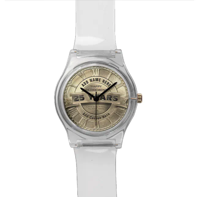 Custom Gold Retirement Watch | Zazzle