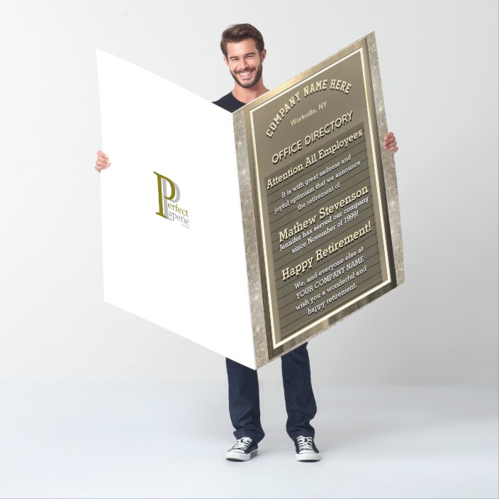 Custom Gold Retro Retirement Sign Card | Zazzle.com