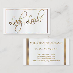 Custom - Gold Script Text Business Card | Zazzle