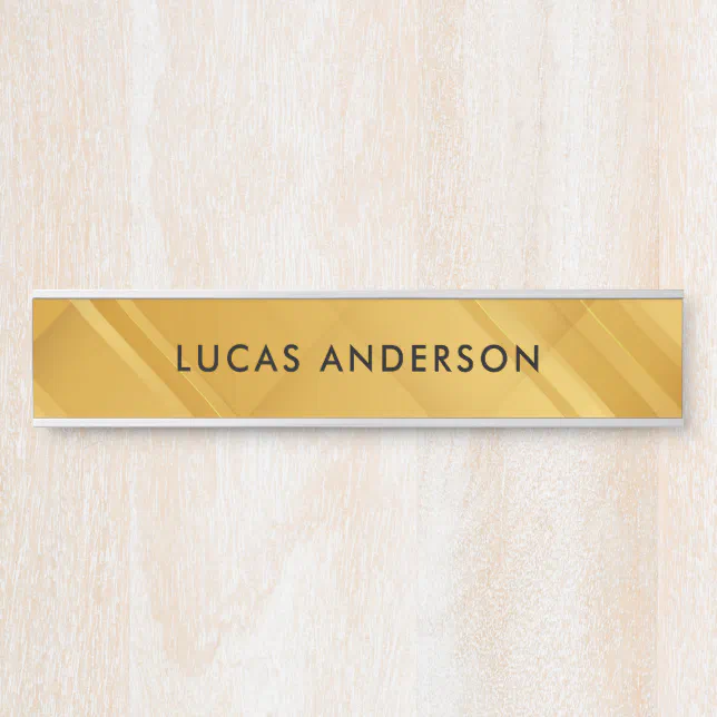 custom gold Template Elegant Modern Simple Door Sign | Zazzle
